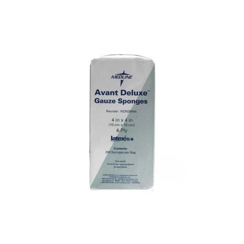 Medline Avant Deluxe Non-Sterile Gauze Sponges, 4" x 4", 4-Ply ...