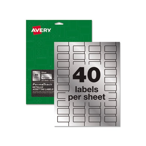 Avery PermaTrack Metallic Asset Tag Labels - AVE61523 - Shoplet.com