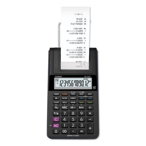 Casio HR-10RC Handheld Portable Printing Calculator - CSOHR10RC ...
