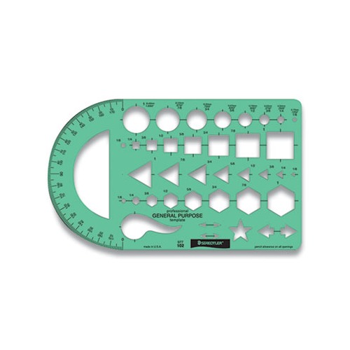 Staedtler Templates 40 Geometric Shapes - STD977102EA - Shoplet.com