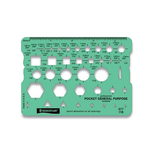 Staedtler Templates 40 Geometric Shapes - STD977115EA - Shoplet.com