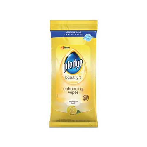 Pledge Lemon Scent Wet Wipes - SJN336297 - Shoplet.com
