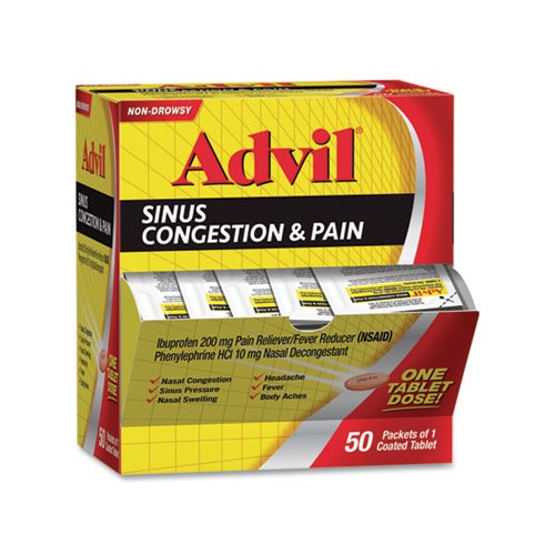 Advil Sinus Congestion and Pain Relief - PFYBXAVSCP50BX - Shoplet.com