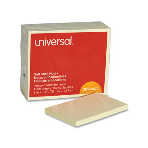 Universal Self-Stick Note Pads - UNV35672 - Shoplet.com