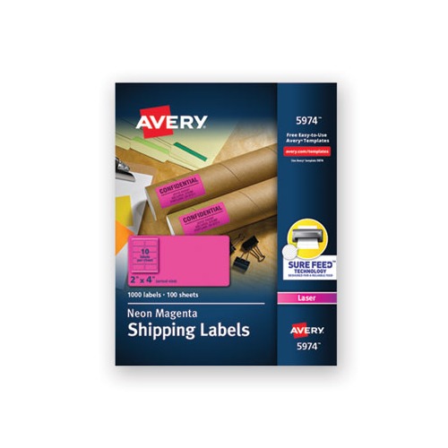 Avery High-Visibility Permanent Laser ID Labels - AVE5974 - Shoplet.com