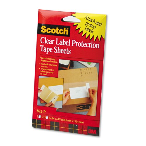 Scotch-brite ScotchPad Label Protection Tape Sheets - MMM822P - Shoplet.com