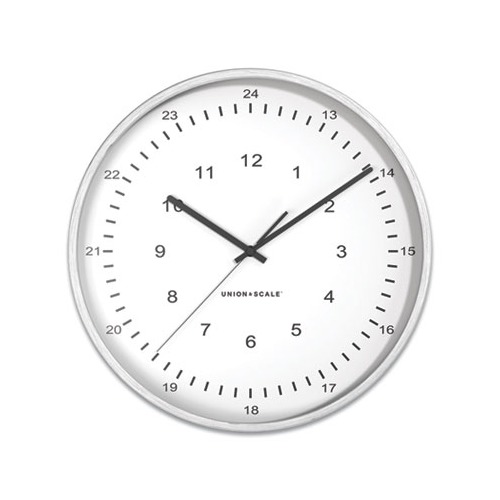 Union & Scale Essentials 12/24 Atomic Round Wall Clock - UOS24411461 ...