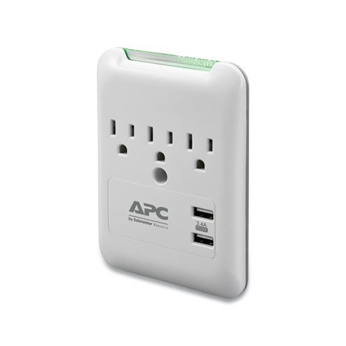 Apc SurgeArrest Wall-Mount Surge Protector - SEUPE3WU3 - Shoplet.com