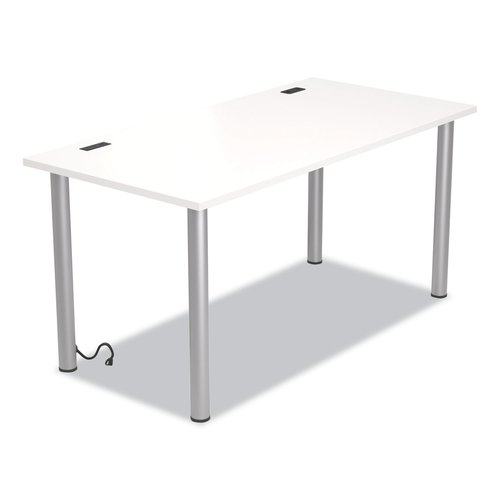 Union & Scale Essentials Writing Table-Desk with Integrated Power ...
