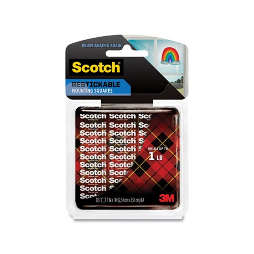 Scotch-brite Restickable Mounting Tabs - MMMR100 - Shoplet.com