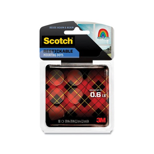 Scotch-brite Restickable Mounting Tabs - MMMR105 - Shoplet.com