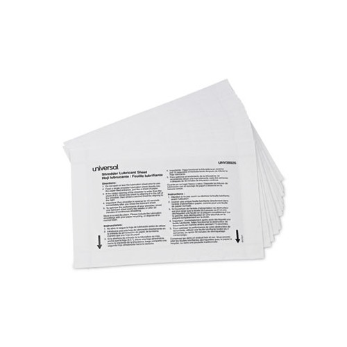Universal Shredder Lubricant Sheets - UNV38026 - Shoplet.com