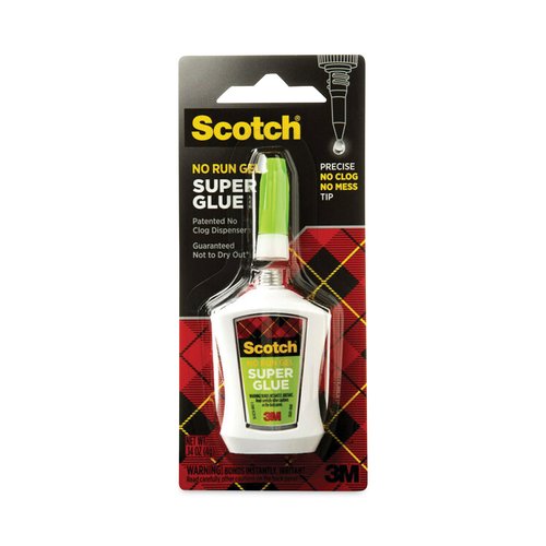 Scotch-brite Super Glue No-Run Gel with Precision Applicator - MMMAD125 ...
