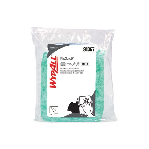 Wypall Power Clean ProScrub Pre-Saturated Wipes - KCC91367CT - Shoplet.com