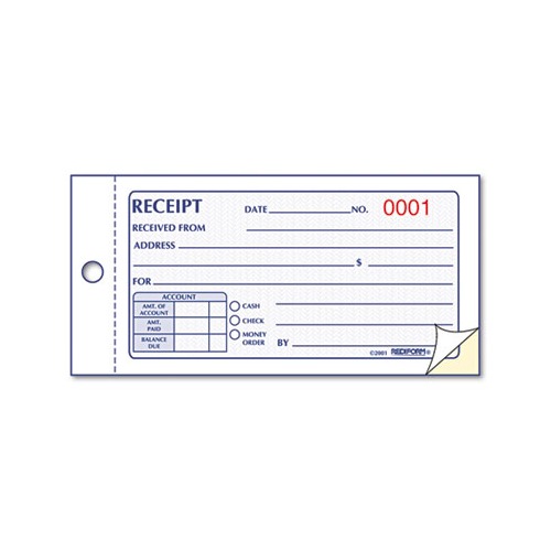 Rediform Small Money Receipt Book - RED8L820 - Shoplet.com