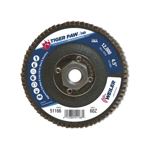 Weiler Tiger Paw Super High Density Flap Discs - 51166 - 804-51166 ...