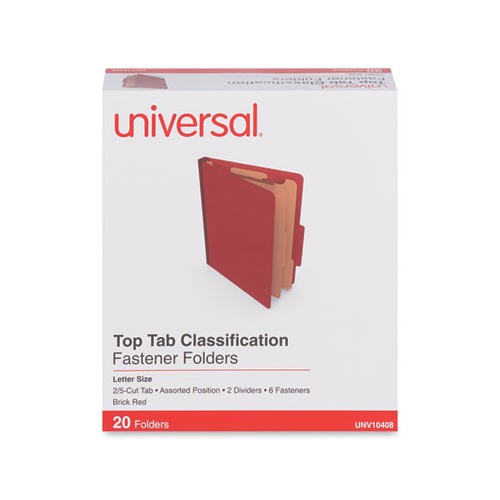Universal Six-Section Classification Folders - UNV10408 - Shoplet.com