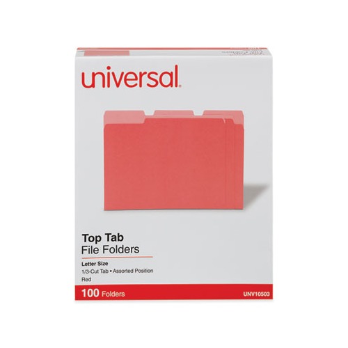 Universal Deluxe Colored Top Tab File Folders - UNV10503 - Shoplet.com