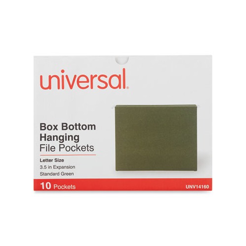 Universal Hanging Box Bottom File Pockets - UNV14160 - Shoplet.com