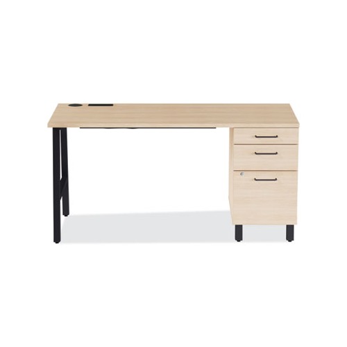 Union & Scale Essentials Single-Pedestal Writing Desk with Integrated ...