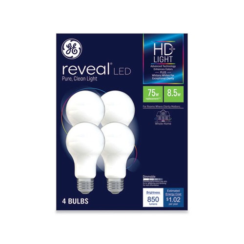 Ge Healthcare Reveal HD LED A19 Light Bulb - GEL93127795 - Shoplet.com