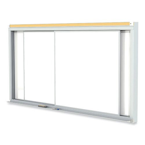 Ghent Horizontal Sliding Porcelain Magnetic Whiteboard - GHEHSM2410 ...