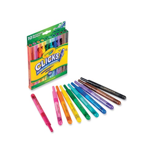Crayola Super Clicks Retractable Markers - CYO588370 - Shoplet.com