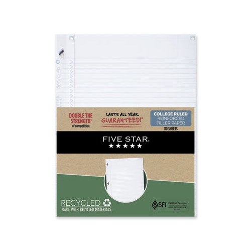 Five Star Reinforced Filler Paper Plus Study App - MEA170023 - Shoplet.com