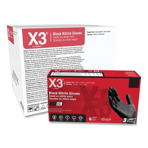 Ammex Corporation Industrial Nitrile Gloves - AXCBX346100 - Shoplet.com