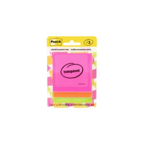 Post-it Transparent Notes - MMM6003COL - Shoplet.com
