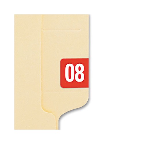 Smead Year 2008 End Tab Folder Labels - SMD67908 - Shoplet.com