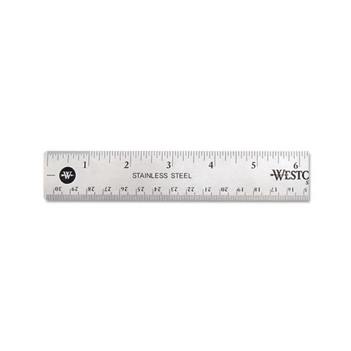 Westcott Stainless Steel Office Ruler With Non Slip Cork Base ...