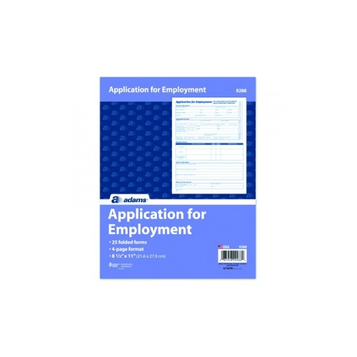 Adams Application For Employment - 4 Sided - Folded - ABF9288ABF ...