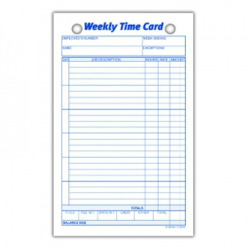 Adams Weekly Time Card - ABF9616ABF - Shoplet.com