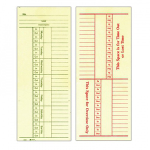 Adams Weekly Time Card - Named Days - ABF9660200 - Shoplet.com