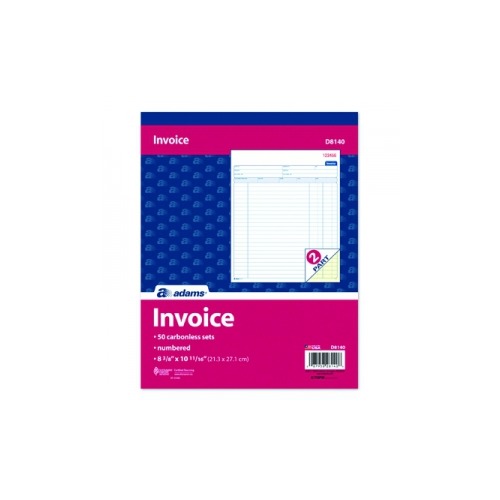 Adams Invoice Book - ABFD8140 - Shoplet.com