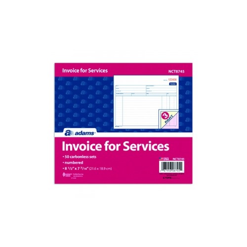 Adams Invoice for Services Unit Set - ABFNCT8745 - Shoplet.com