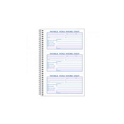 Adams While You Were Out Phone Message Book - ABFSC8603D - Shoplet.com