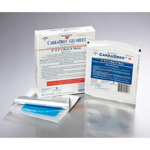 Medline CarraDres Clear Hydrogel Sheets - CRR101053 - Shoplet.com