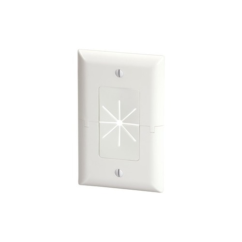 DATACOMM ELECTRONICS 45-0017-WH Split Plate with Flexible Opening ...