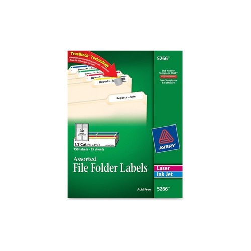 Avery 8066 Template File Folder Labels 2/3 X 3 7/16 - 30 Labels Per ...