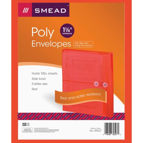 Smead String Tie Closure Poly Envelopes - SMD89527 - Shoplet.com