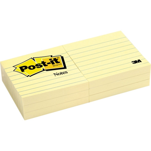Post-it Notes Original Lined Notepads - MMM630SS - Shoplet.com