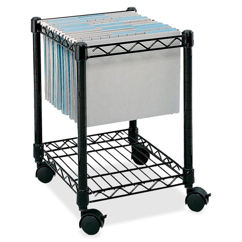 Safco Compact Mobile File Cart - SAF5277BL - Shoplet.com