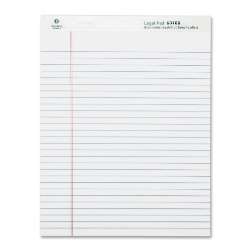 Business Source Micro-Perforated Legal Ruled Pads - BSN63108 - Shoplet.com
