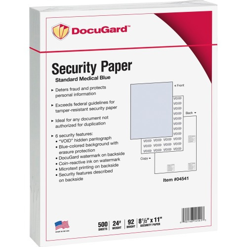 DocuGard Standard Medical Security Paper - PRB04541 - Shoplet.com