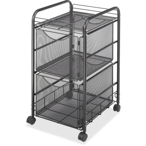 Safco Onyx Double Mesh Mobile File Cart - SAF5212BL - Shoplet.com