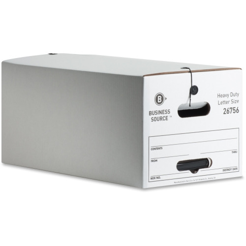 Business Source Heavy Duty Letter Size Storage Box - BSN26756 - Shoplet.com