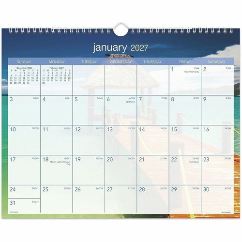 At-A-Glance Tropical Escape Wall Calendar - AAGDMWTE828 - Shoplet.com