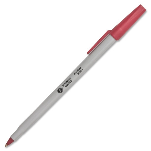 Business Source Medium Point Ballpoint Stick Pens - BSN37504 - Shoplet.com